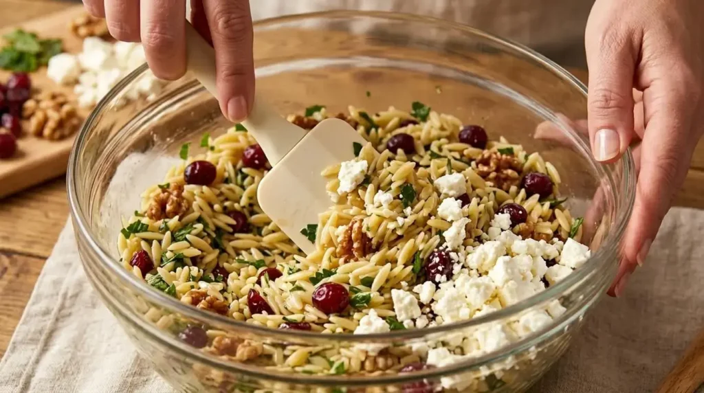 Best Cranberry Feta Orzo Salad Recipe - Easy Mediterranean Recipes