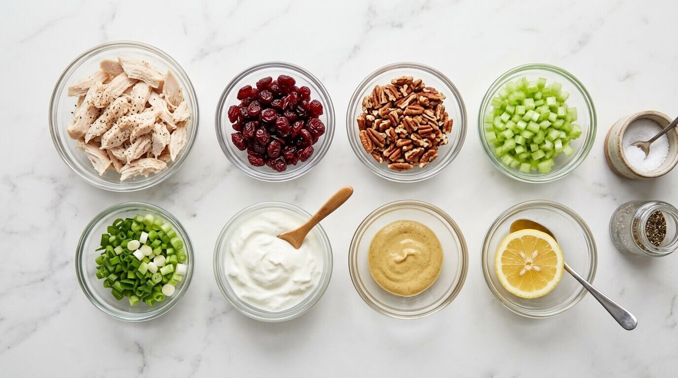 Cranberry Pecan Chicken Salad Recipe - Easy Mediterranean Recipes