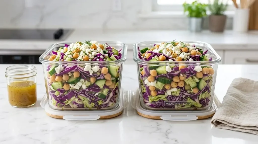 Mediterranean Chickpea and Red Cabbage Salad - Easy Mediterranean Recipes