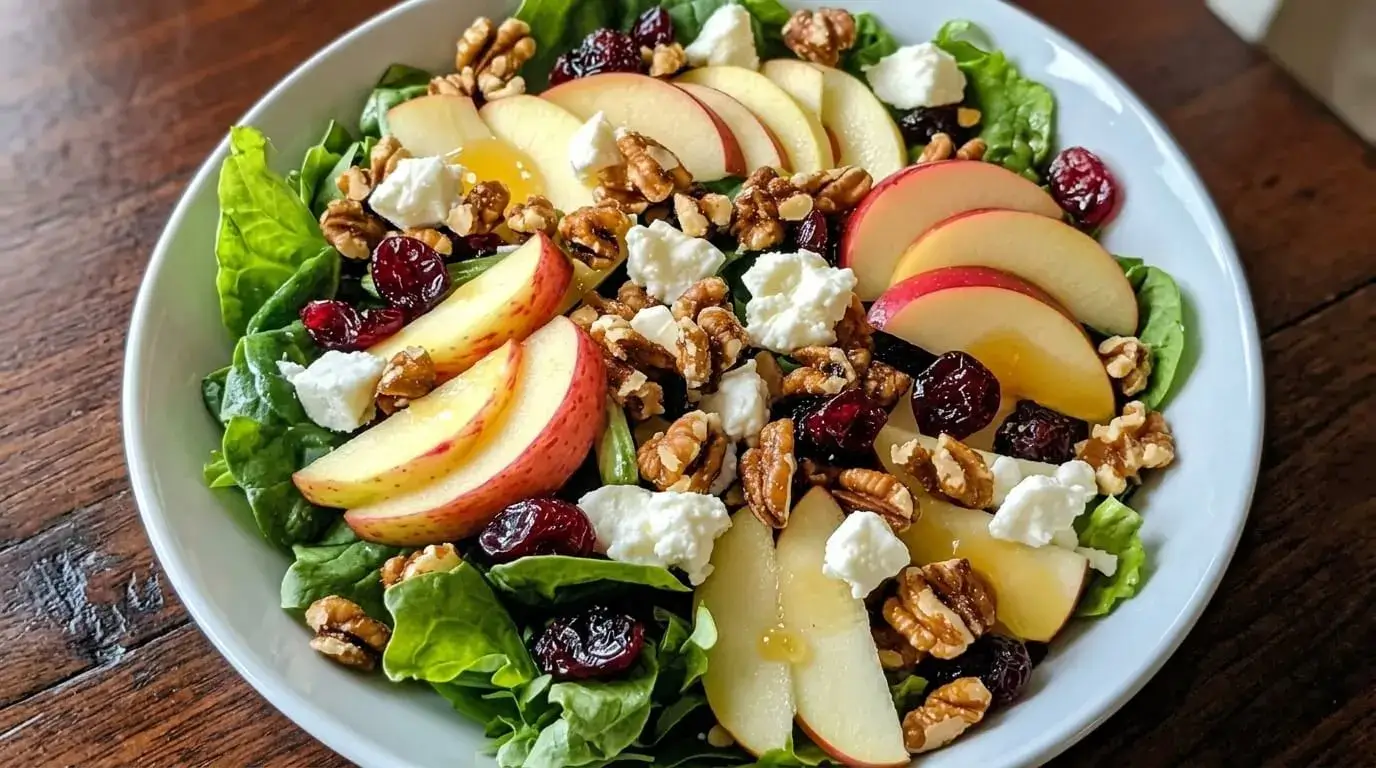 Apple Cranberry Walnut Salad with Spinach and Goat Cheese - Easy ...